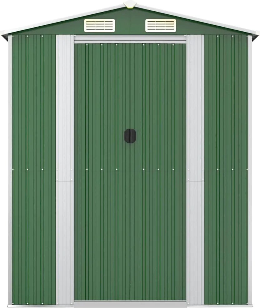 Zahradní kůlna zelená 192x855x223 cm pozinkovaná ocel 3147435