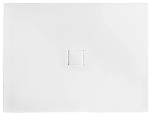 Besco Obdélníková sprchová vanička z litého mramoru NOX R 100x80 (120x80, 100,110,120,130,140x90) W UltraSlim Barva: Bílá, krytka sifonu: Bílá, Rozměry (cm): 100x80