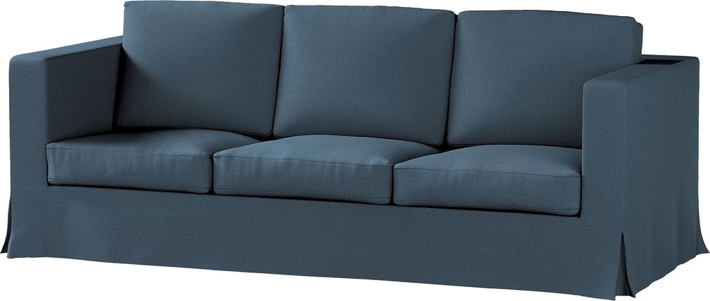Potah na pohovku IKEA Karlanda 3-místná nerozkládací, dlouhý barva modrá látka pletený vzor