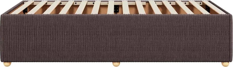 Rám postele bez matrace tmavě hnědý 90 x 200 cm textil 3284910