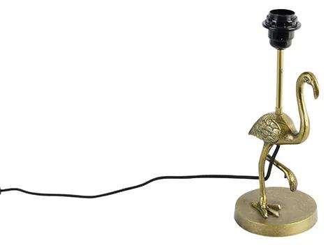 Vintage stolní lampa mosaz - Flamingo
