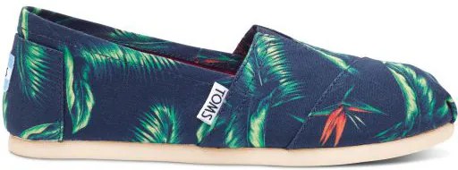 Toms tropické dámské boty Navy Canvas Birds Of Paradise - 41