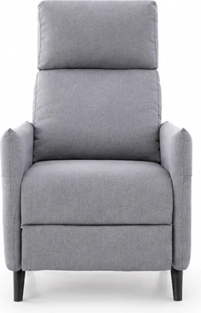 relaxační polohovací TV křeslo, dřevo/kov/látka, 105x68x80 cm, nohy tmavé/šedá, Dekorino KR20260137