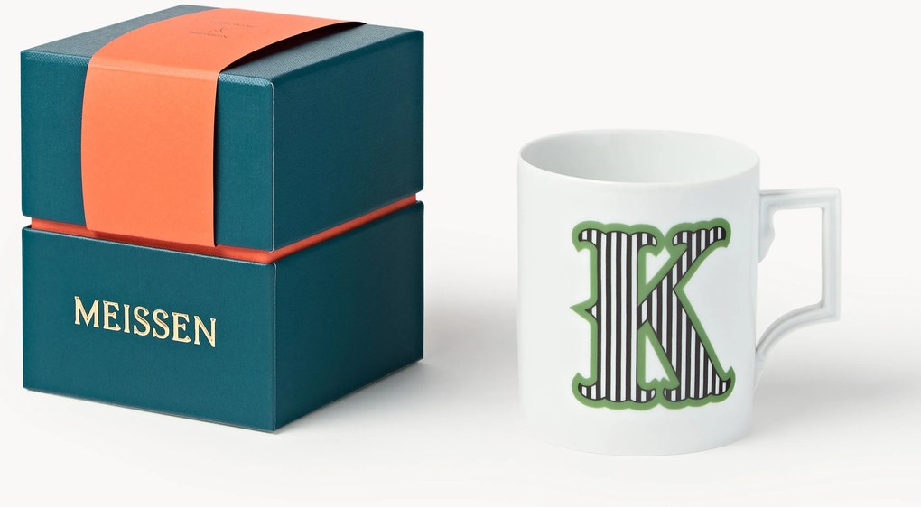 Westwing x MEISSEN, ručně vyrobený hrnek's dekorací Initials