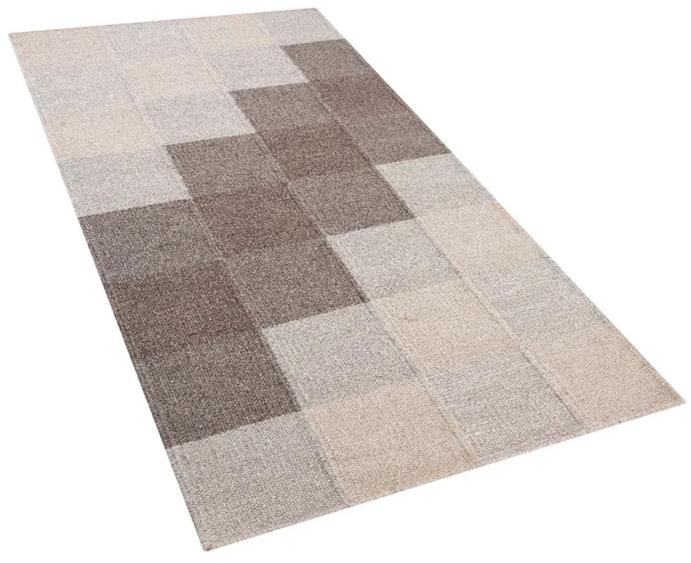 Hnědý bavlněný koberec 80x150 cm - NIZIP