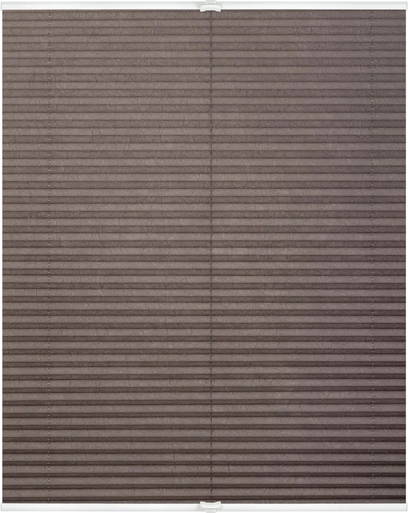 Lichtblick Plissee Klemmfix, bez vrtání, napnuté, od 45 x 130 cm (šedohnědá, 100 x 130 cm)