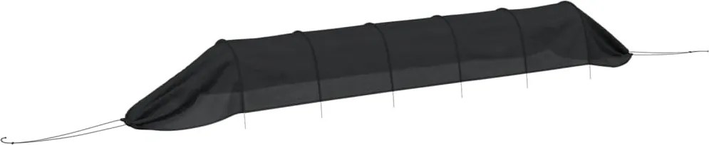 Zahradní tunely 2 ks černé ocel a polyethylen 3281496