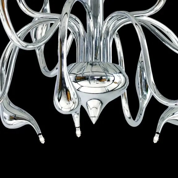 Designový lustr Snake 2 chrom