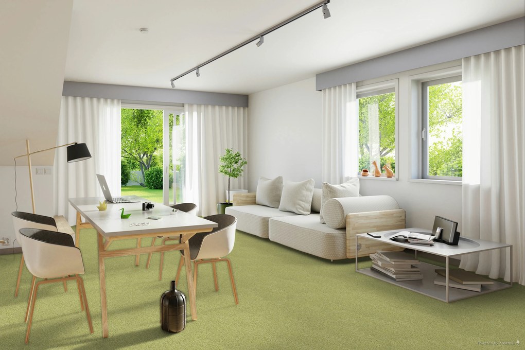 Condor Carpets, Metrážový koberec Carousel 41, na míru, šíře 4m, zelená, filc, dětský pokoj