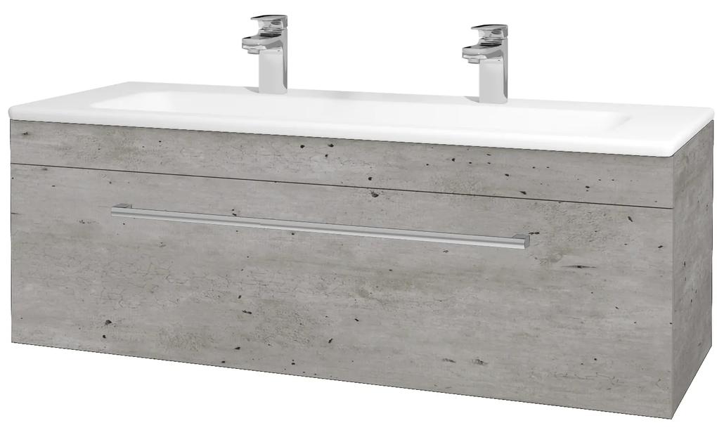 Dřevojas Koupelnová skříň ASTON SZZ 120 Varianta: N01 Bílá lesk / Úchytka T03 / IND Individual