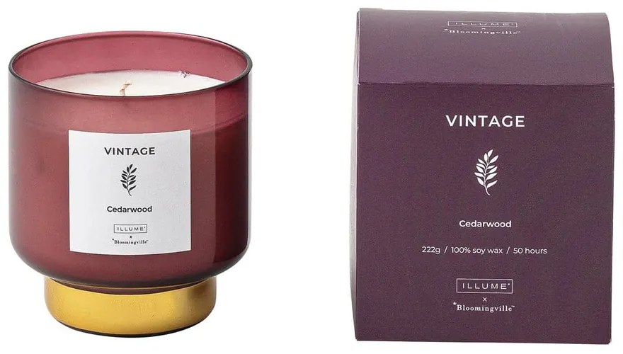 Vonná svíčka doba hoření 50 h Vintage Cedarwood – ILLUME x Bloomingville