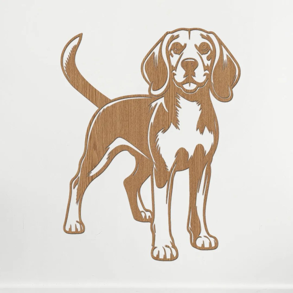 dřevo života Dřevěný obraz Bígla (Beagle) Zvolte rozměr (cm): 46x60, Zvolte barvu dekoru: Wenge