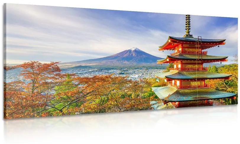 Obraz výhled na Chureito Pagoda a horu Fuji Varianta: 120x60