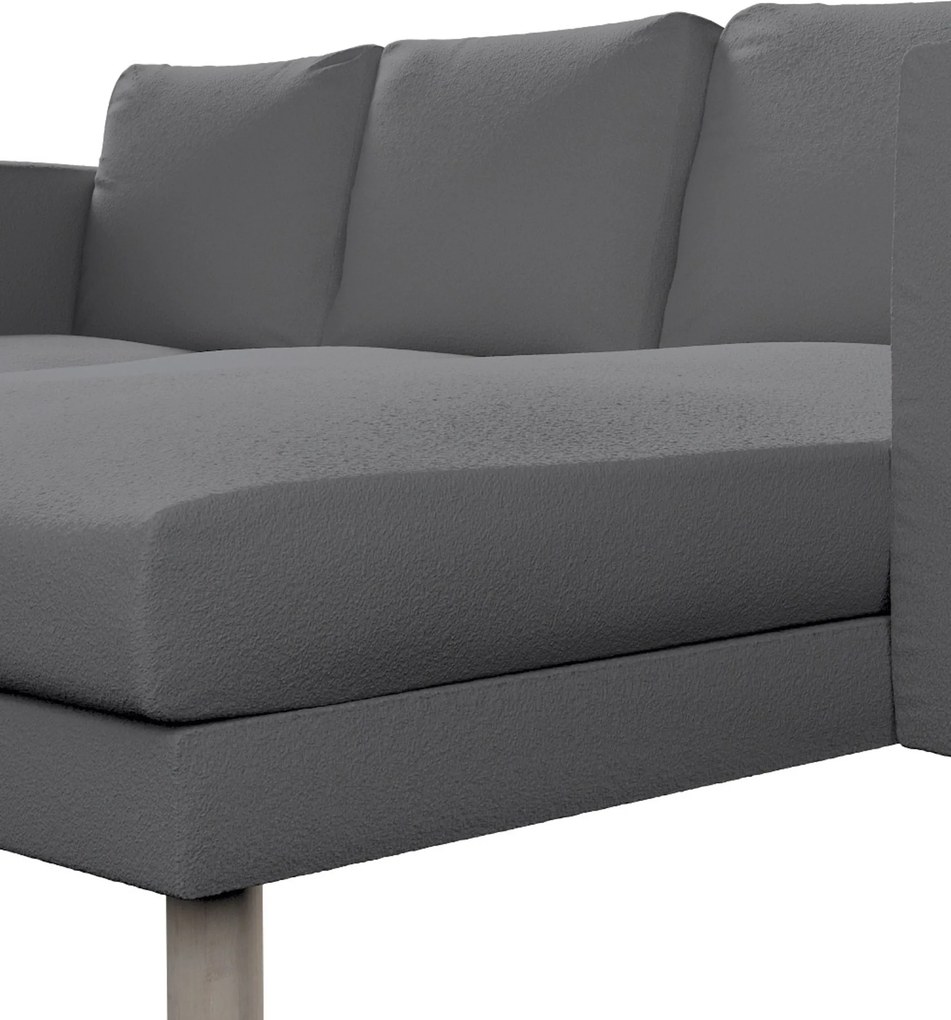 Potah na pohovku IKEA Norsborg 3-místná se šezlongem barva šedá látka pletený vzor