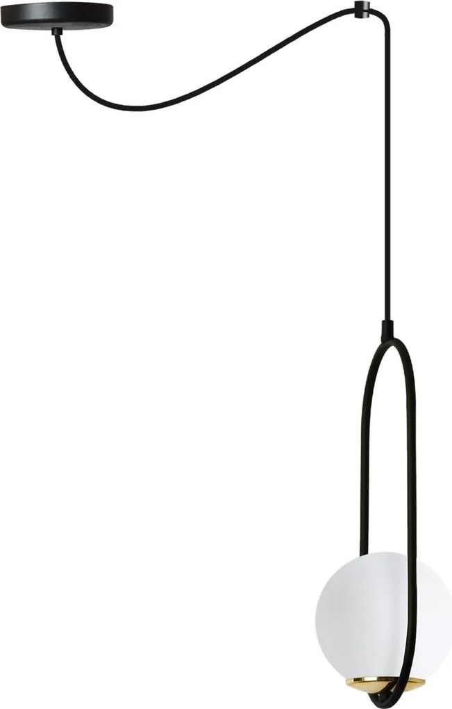 Závěsné svítidlo Florence Spider, 1x bílé skleněné stínítko, b/g, U