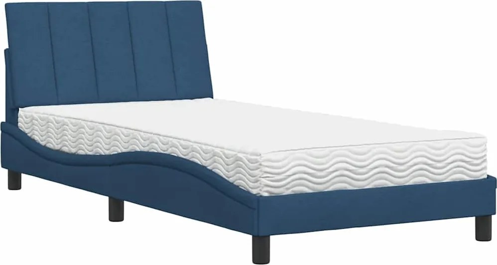 Postel s matrací Hanko modrá 100 x 200 cm textil 3310516
