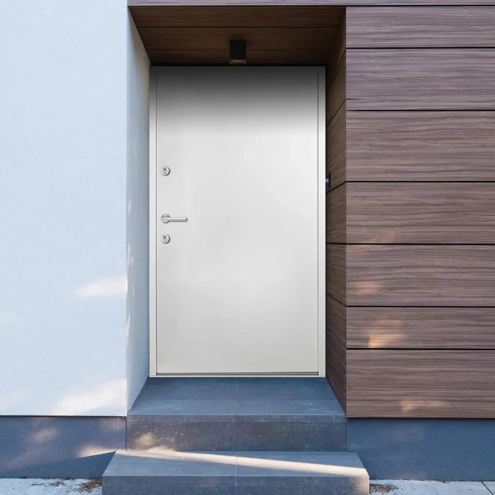3059674 vidaXL Hliníkové vchodové dveře bílé 110 x 207,5 cm