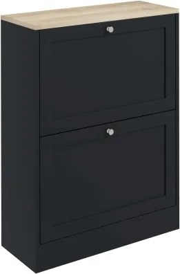 HOMCOM botník na 12 párů bot, předsíňový nábytek se 2 sklápěcími přihrádkami a nastavitelnými policemi, 60 x 23,5 x 80 cm, černá