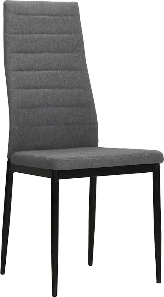 Jídelní židle 6 ks světle šedé textil 275380