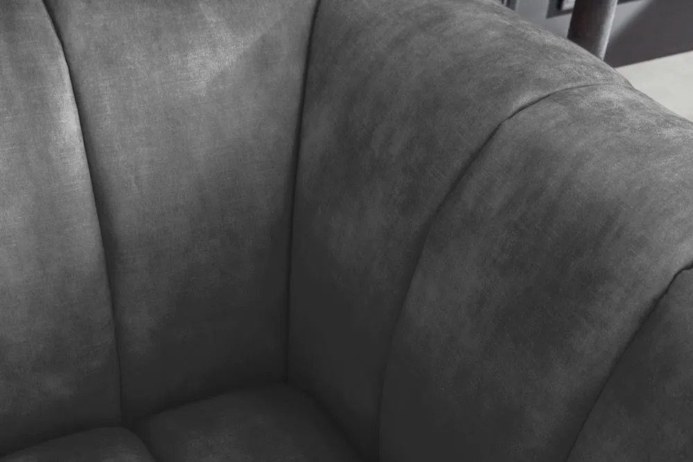 Designové křeslo Nikolai šedý samet