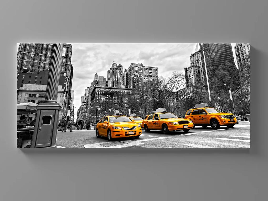 Liox XXL Obraz žluté taxi v New yorku Rozměr: 250 x 125 cm