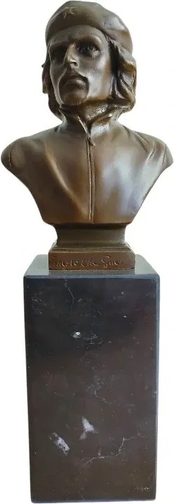 Ernesto Che Guevara - bronzová soška, signováno J. Perez, pravý bronz na mramoru