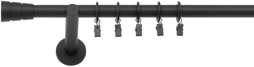 Jednořadá Garnýž Walec Basic 19 mm černá matná 120 cm