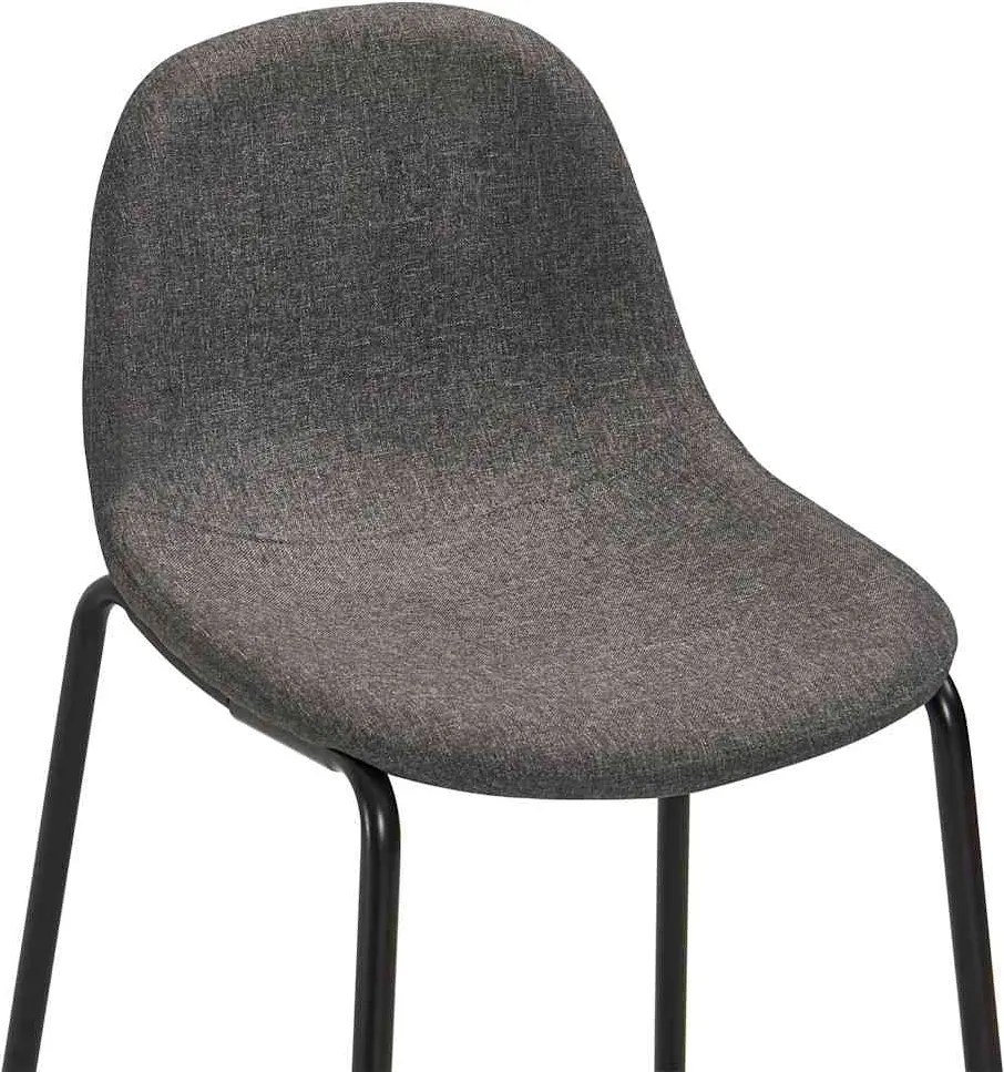 Barové židle 2 ks tmavě šedé textil 281525