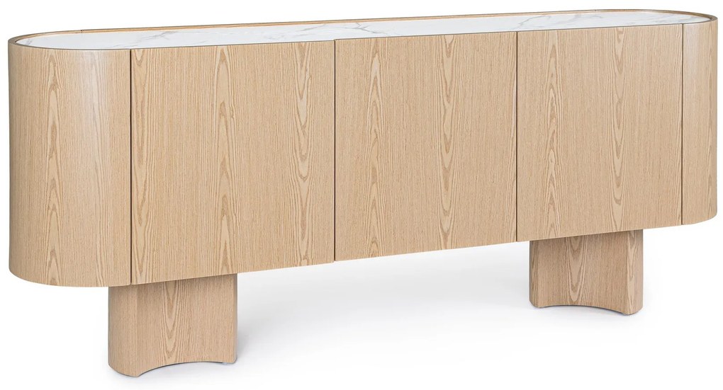 BIZZOTTO Dřevěná komoda OTILIA dub 200x80 cm 9991865