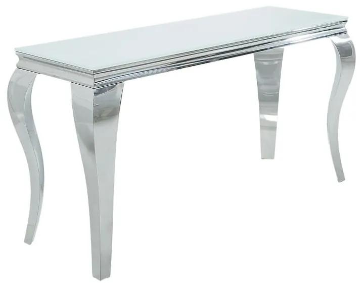 INV Konzolový stolek Silver Barok 140cm bílá, stříbrná