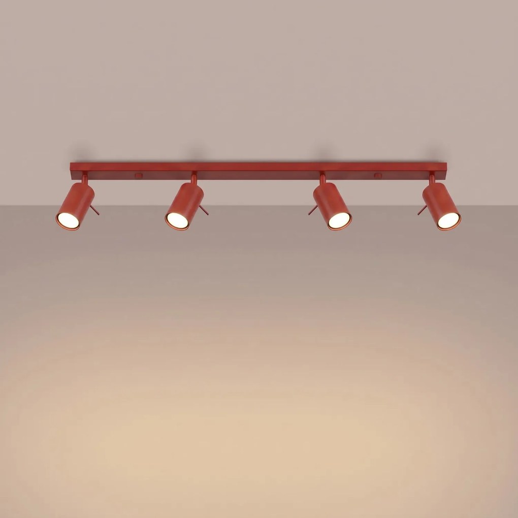 Sollux Lighting Stropní svítidlo RING 4L červené