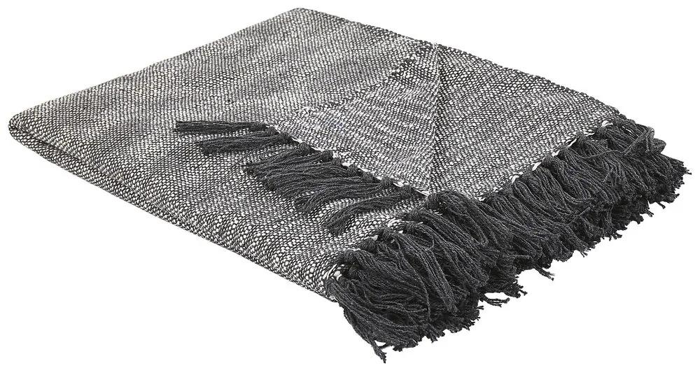Bavlněná deka 140 x 164 cm světle šedá KARPUZULU Beliani