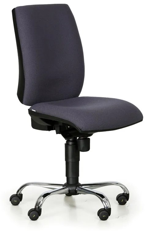 Antares Pojízdná pracovní antistatická židle ESD bez područek, ocelový kříž, tmavě šedá
