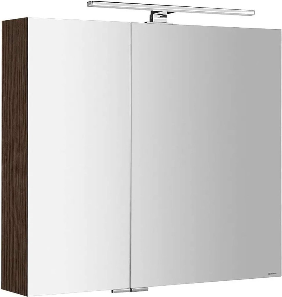 Sapho Mirró - Zrcadlová skříňka s LED osvětlením 80x70x16 cm, 2x dvířka, borovice rustik MC080-0016