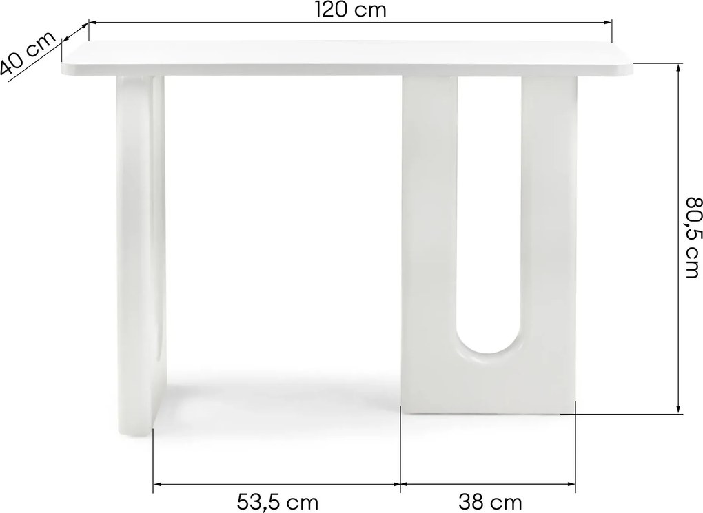 Konzolový stolek Lichi 120 cm bílý