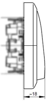 ABB Tango kryt vypínače šedá 3558A-A653 S s průzorem
