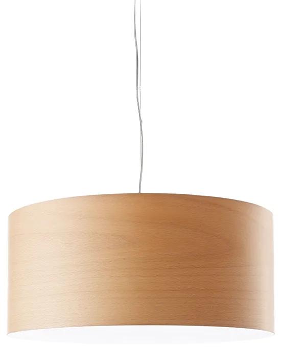Válcové svěšené svítidlo z dřevěné dýhy Gea  Válcové svěšené svítidlo z dřevěné dýhy Gea Dekor: Přírodní bukové dřevo, Průměr: 420 mm