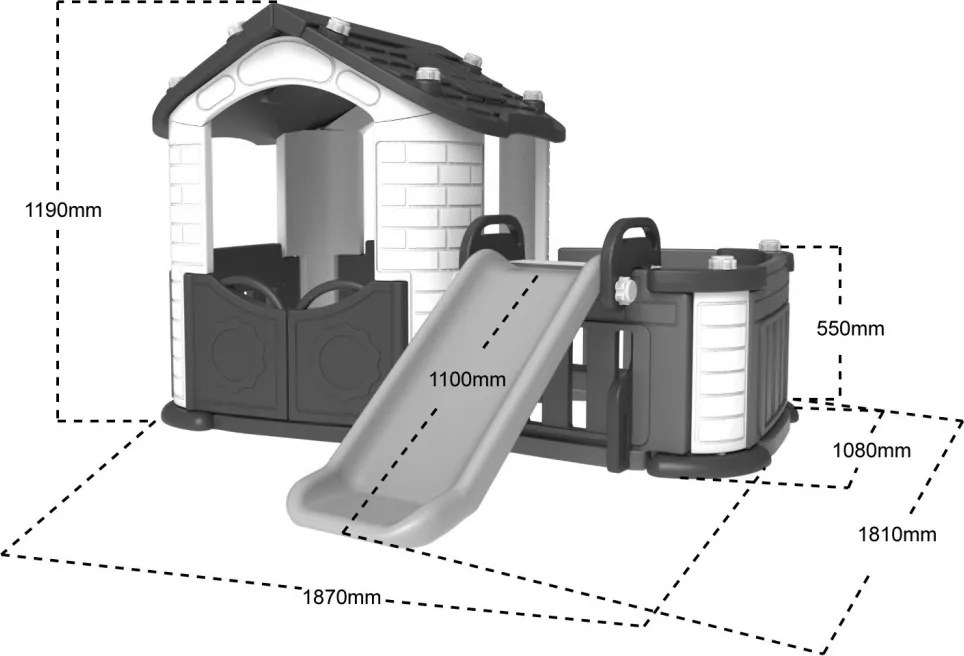 Tomido Zahradní domeček se skluzavkou fialový ZOG.CHD-354
