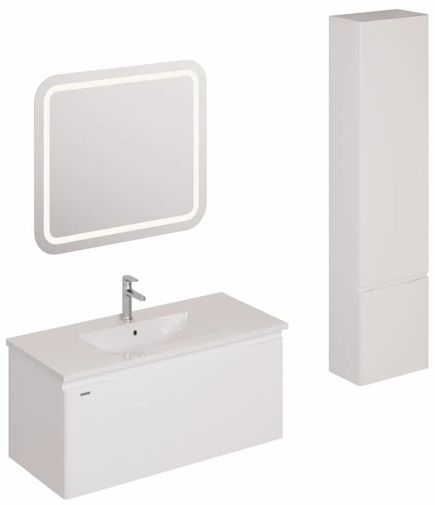 Koupelnová sestava s umyvadlem včetně umyvadlové baterie, vtoku a sifonu Naturel Ancona bílá KSETANCONA3