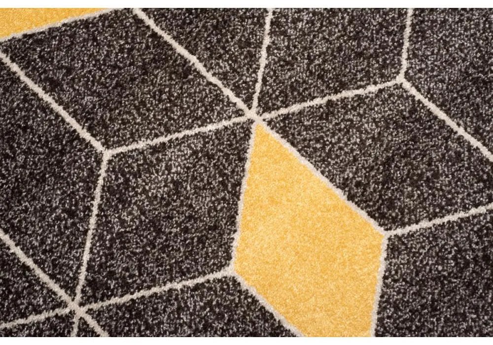 Kusový koberec Brevis hnědo žlutý 200x200cm