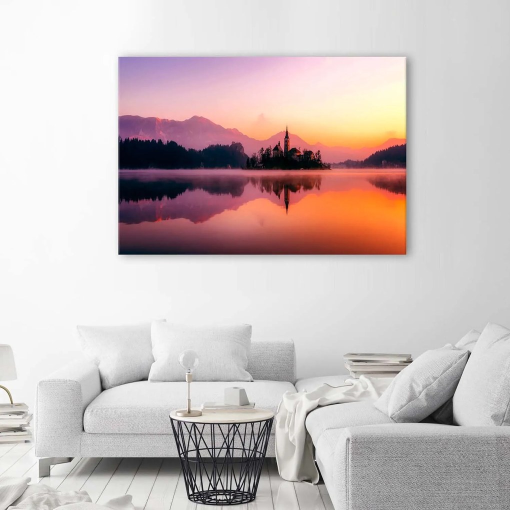 Gario Obraz na plátně Hrad na horském jezeře Rozměry: 60 x 40 cm