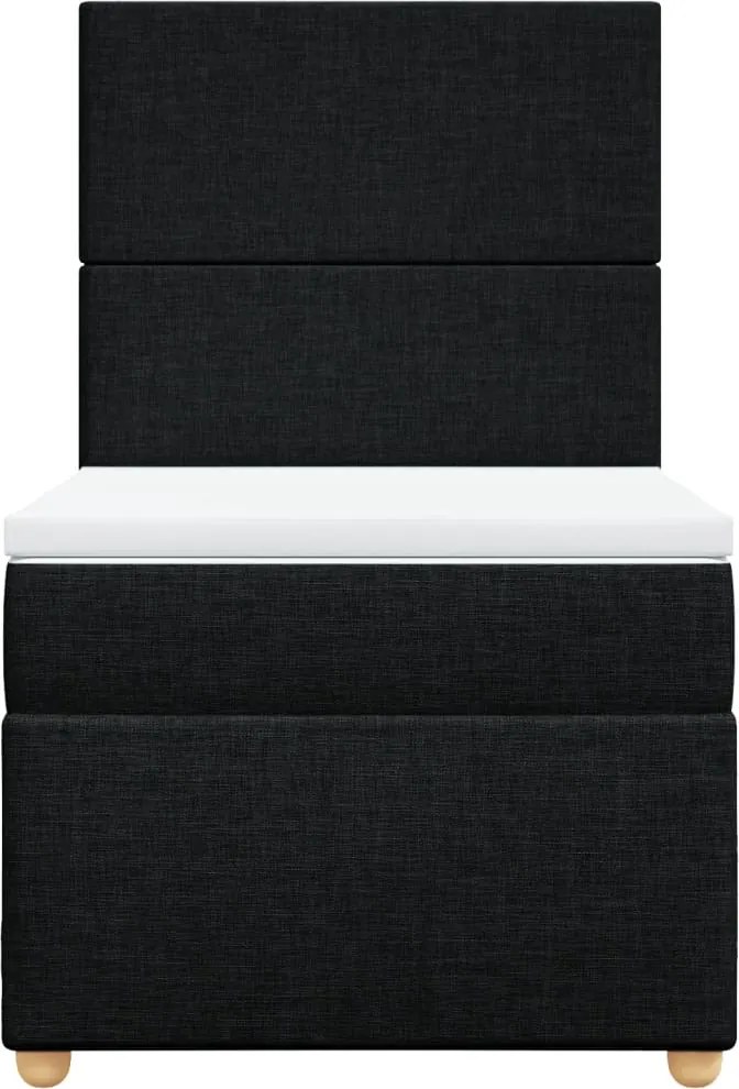 Box spring postel s matrací černá 90x190 cm textil 3291130