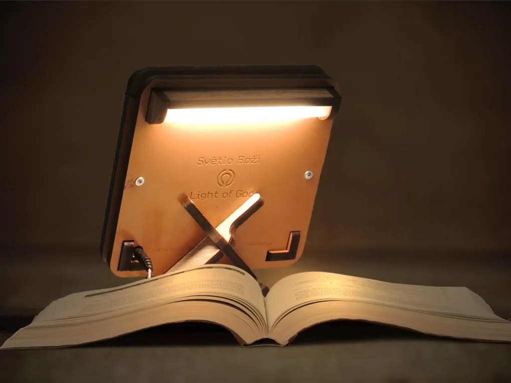 Li-Go "Buldoček" lampa 19x19 cm provedení povrchu: dub