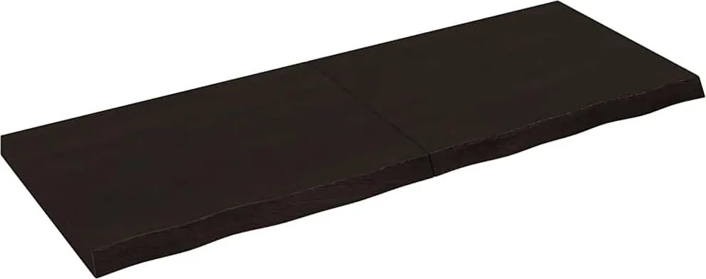 Koupelnová deska tmavě hnědá 160x60x(2-6) cm ošetřený masivní 3156256