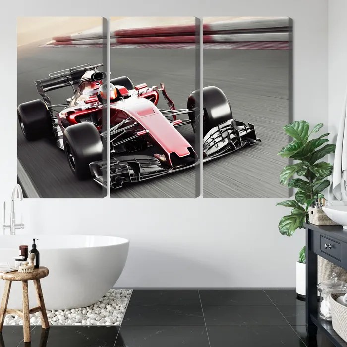 Vícedílný obraz Vůz Formule 1 Na Trati Nedostatek Nedostatek Plátno Canvas 60x40