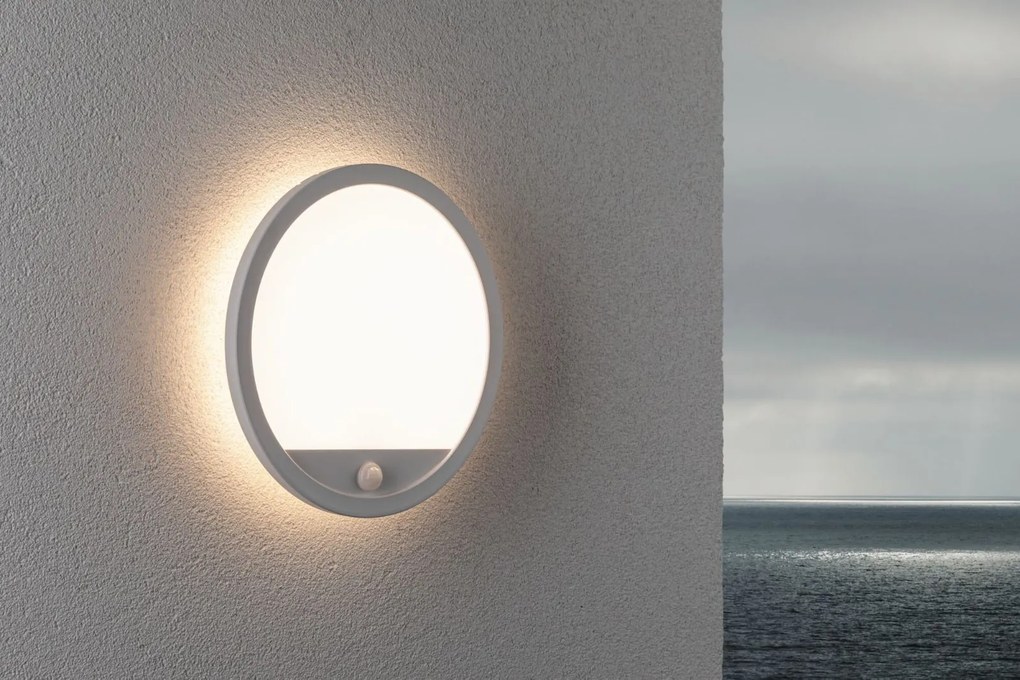 P 94662 LED venkovní panel Lamina vč. pohybové čidlo IP44 kruhové 280mm 3000K 14,5W 230V bílá umělá hmota - PAULMANN