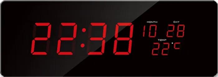 Velké svítící digitální moderní hodiny JVD DH2.2 s červenými číslicemi