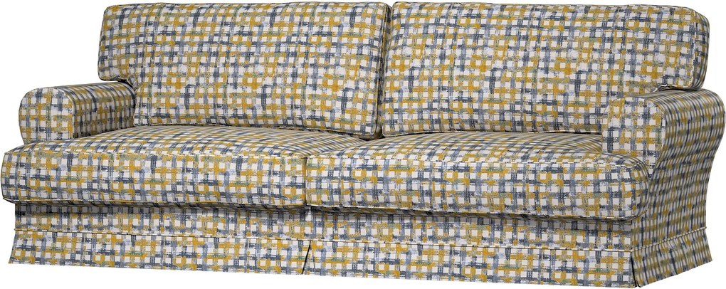 Potah na pohovku IKEA Ekeskog rozkládací barva modrá látka pletený vzor, vzorované