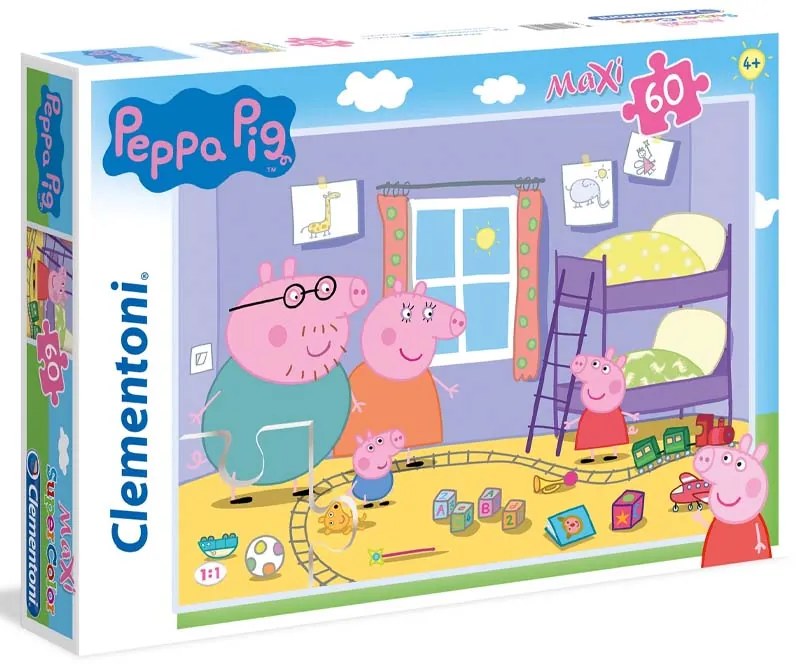 Clementoni - Puzzle Maxi 60 Prasátko Peppa