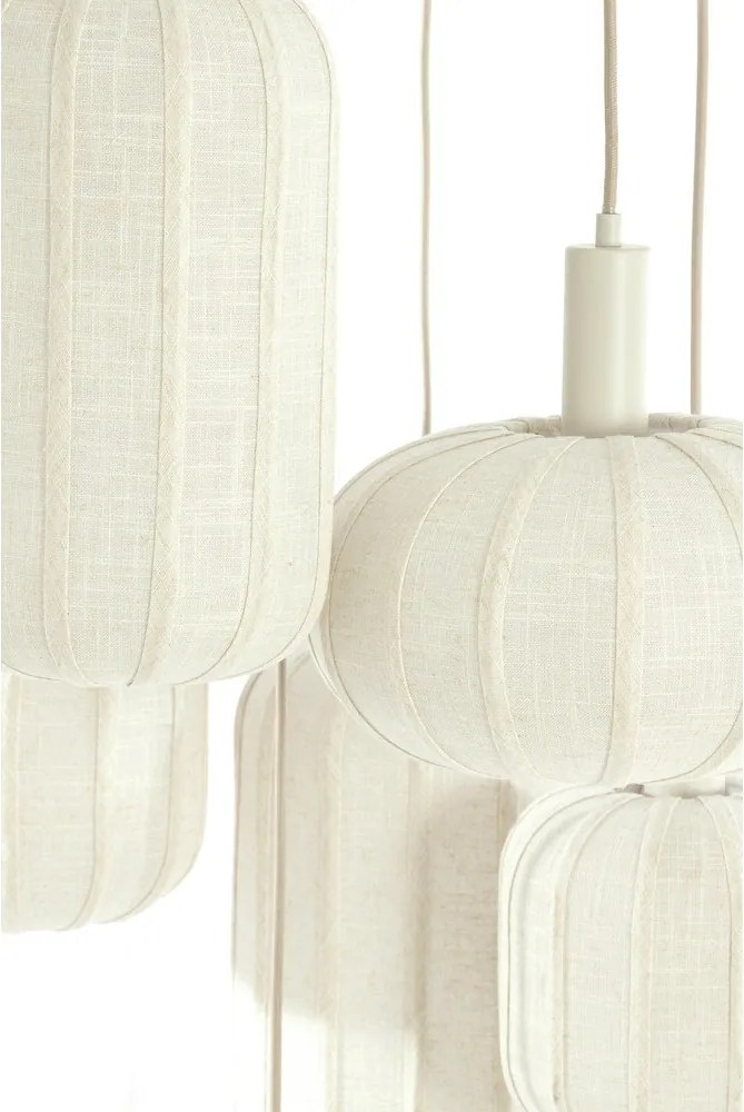 Krémové závěsné svítidlo s textilním stínidlem ø 50 cm Tufia – Light & Living